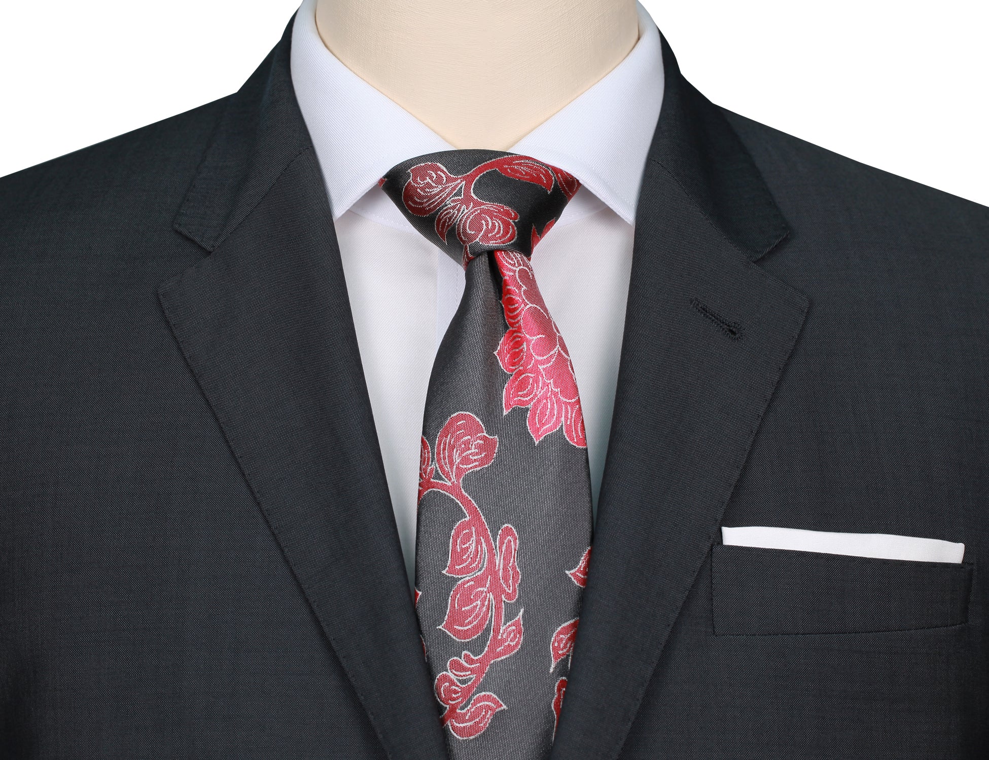 Mimi Fong Lotus Tie in Charcoal – mimifong.com